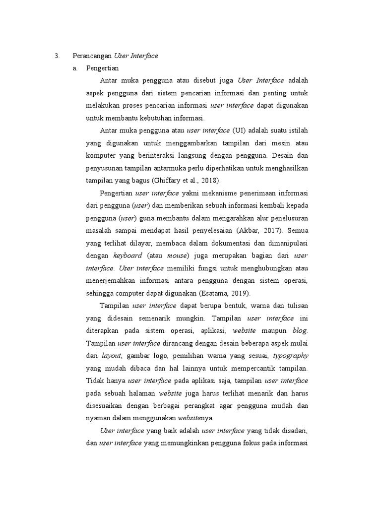 Perancangan User Interface | PDF