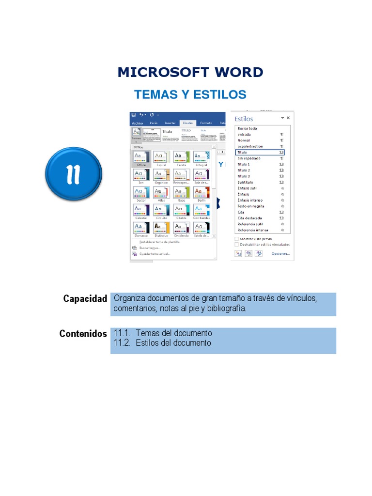 Microsoft Word: Temas Y Estilos | PDF | Microsoft Word | Microsoft Office
