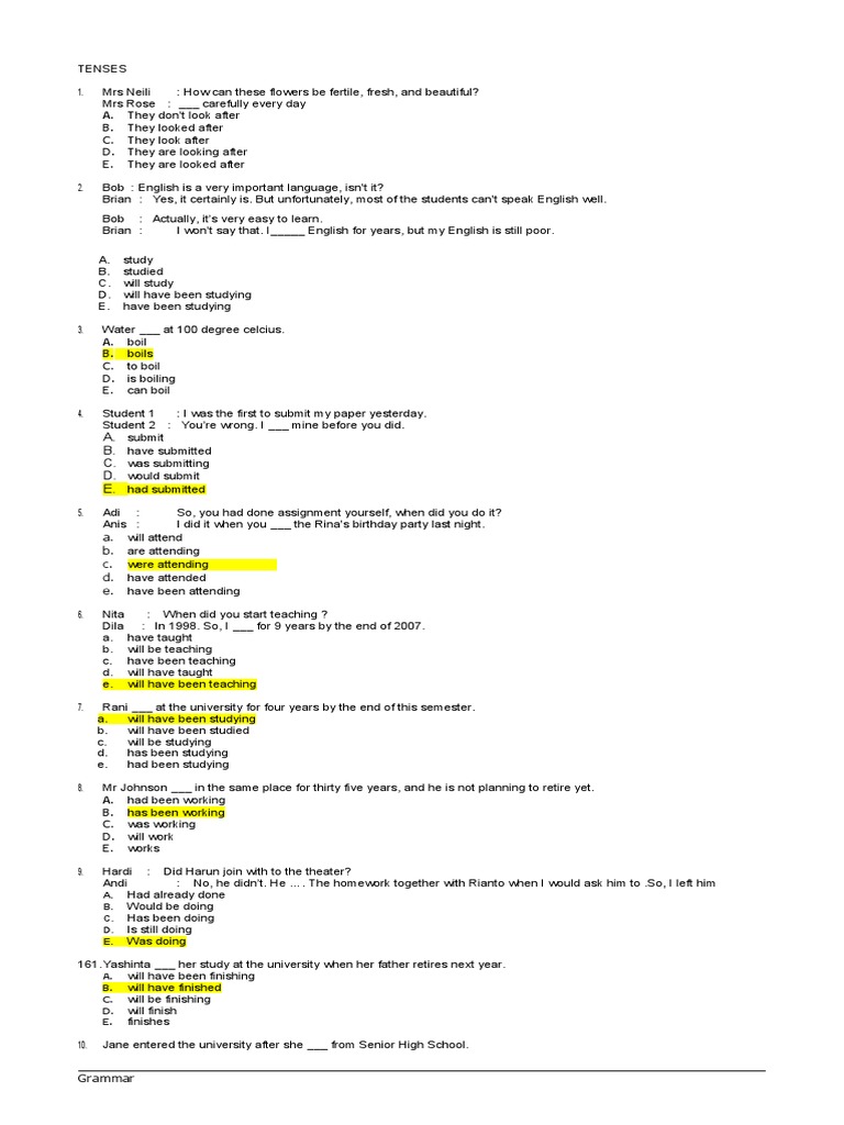 Grammar Understanding | PDF