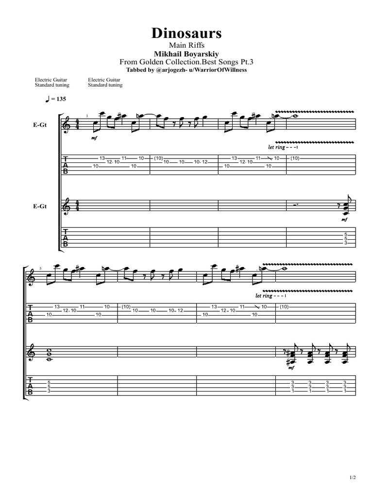 Dinosaurs | PDF | Musical Forms | Guitar Family Instruments