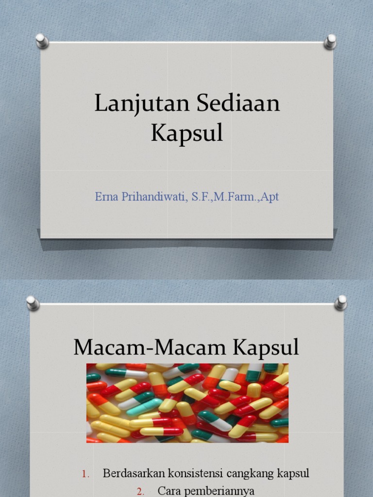 Jenis dan Ukuran Kapsul Obat | PDF