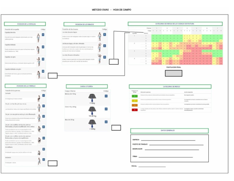 Hoja de Campo - Método Owas | PDF