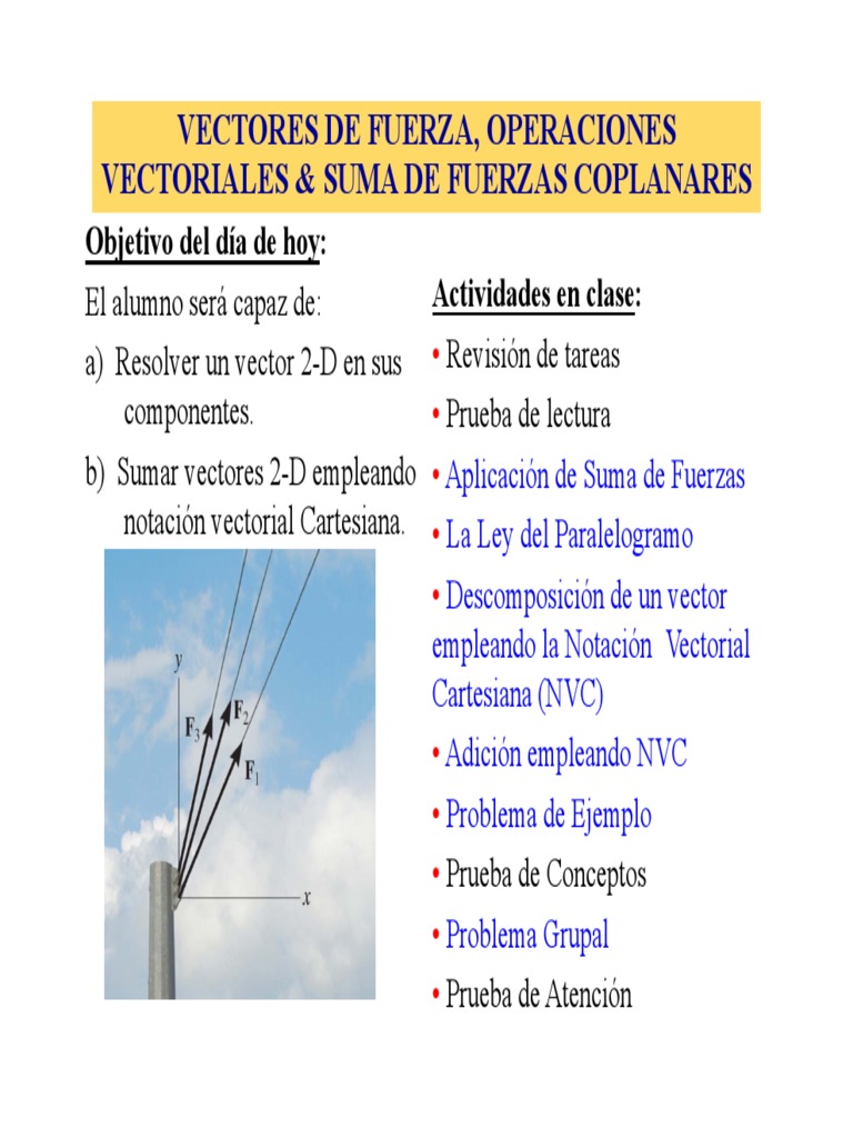 Estática - Vectores | PDF | Vector Euclidiano | Enseñanza de matemática