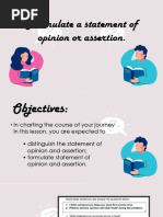 Opinion vs. Assertion Guide | PDF