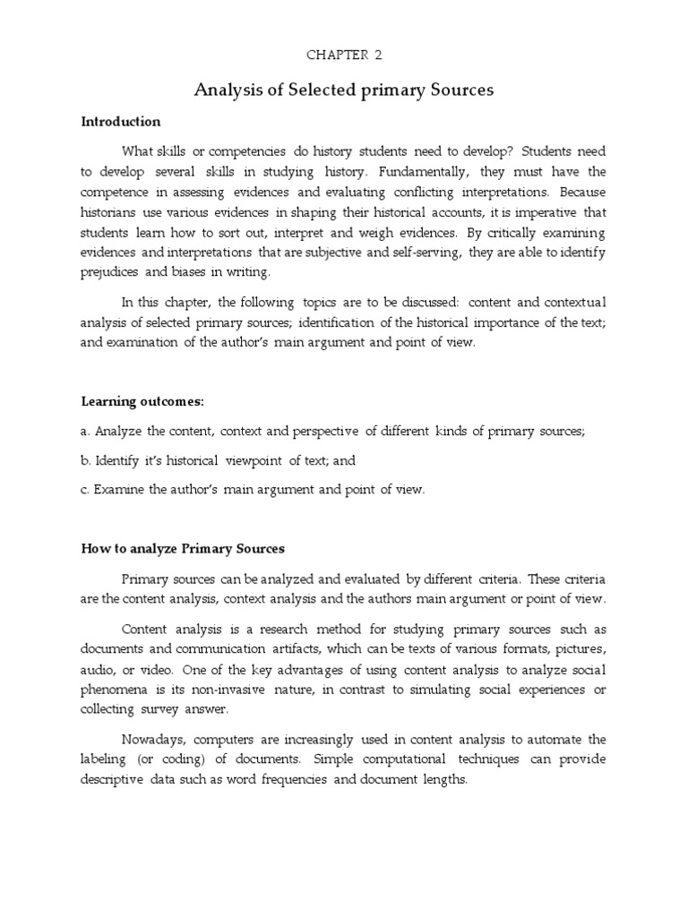 Analyzing Primary Sources in History | PDF | Persuasion | Primary Sources