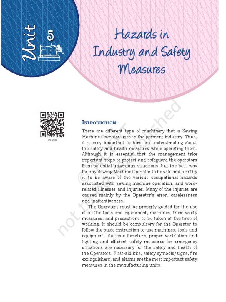 Sewing Machine Safety and Hazards Guide | PDF | Occupational Safety And ...