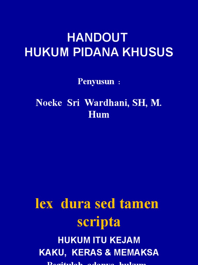 Materi Kuliah Pidsus | PDF