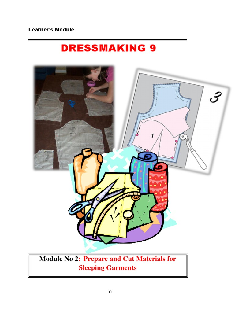 L.O2 Module Dressmaking 9 Laying Out and Pinning Pattern On Fabric ...