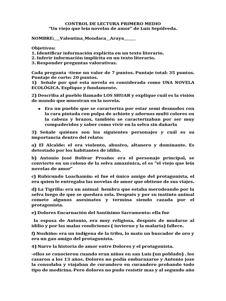 Prueba de Lenguaje Plan Lector | PDF