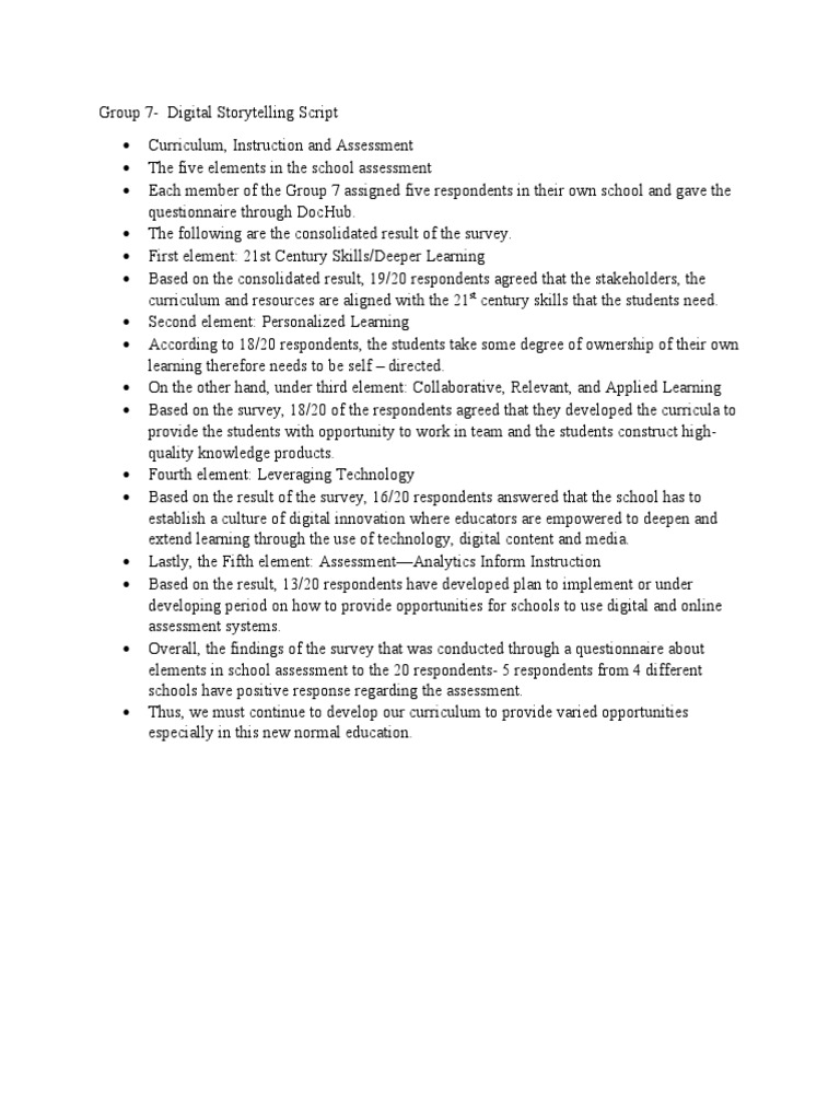 Digital Storytelling Script | PDF