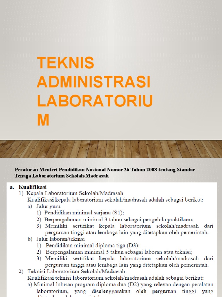 Administrasi Laboratorium | PDF