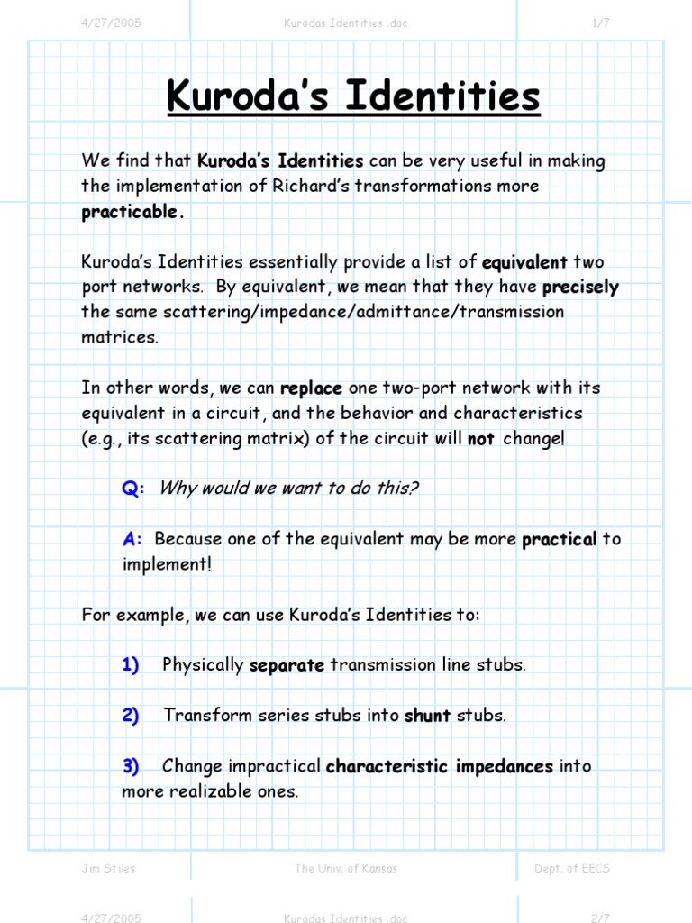 Kurodas Identities Iit | PDF | Science & Mathematics | Computers