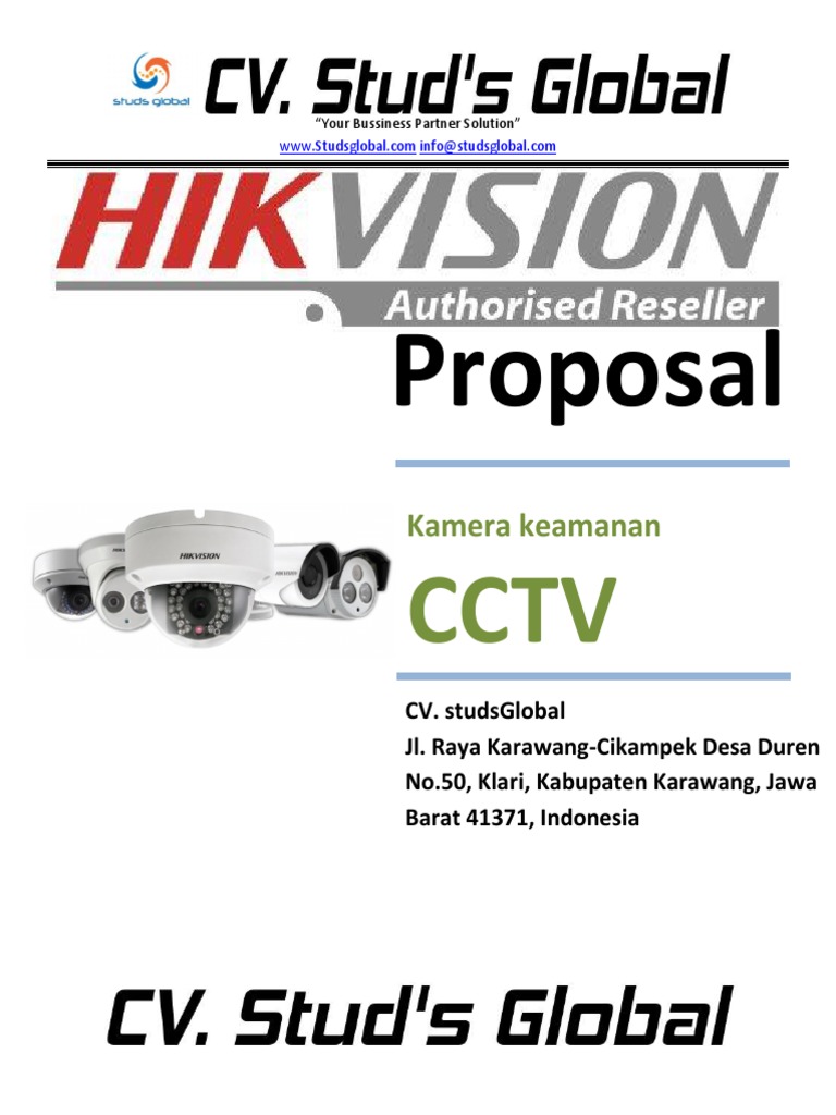 Proposal Penawaran CCTV Dengan Hormat Bersama Ini Kami Mengajukan ...