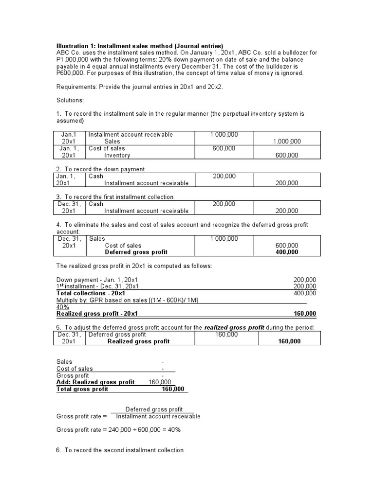 Illustration Problem & Solution | PDF | Cost Of Goods Sold | Gross Income