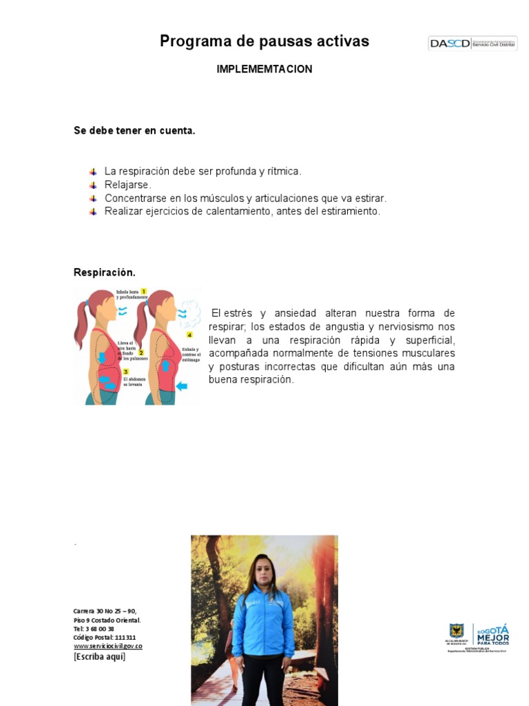 Programa de Pausas Activas | PDF | Mano | Hombro
