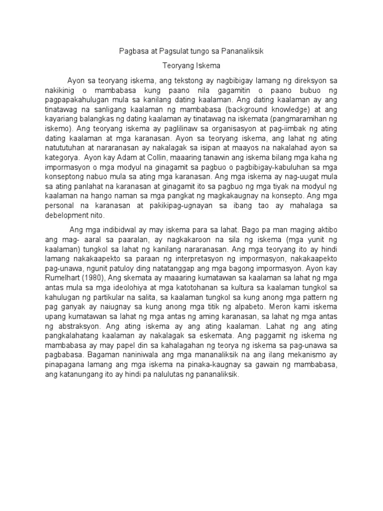 Teoryang Iskema | PDF