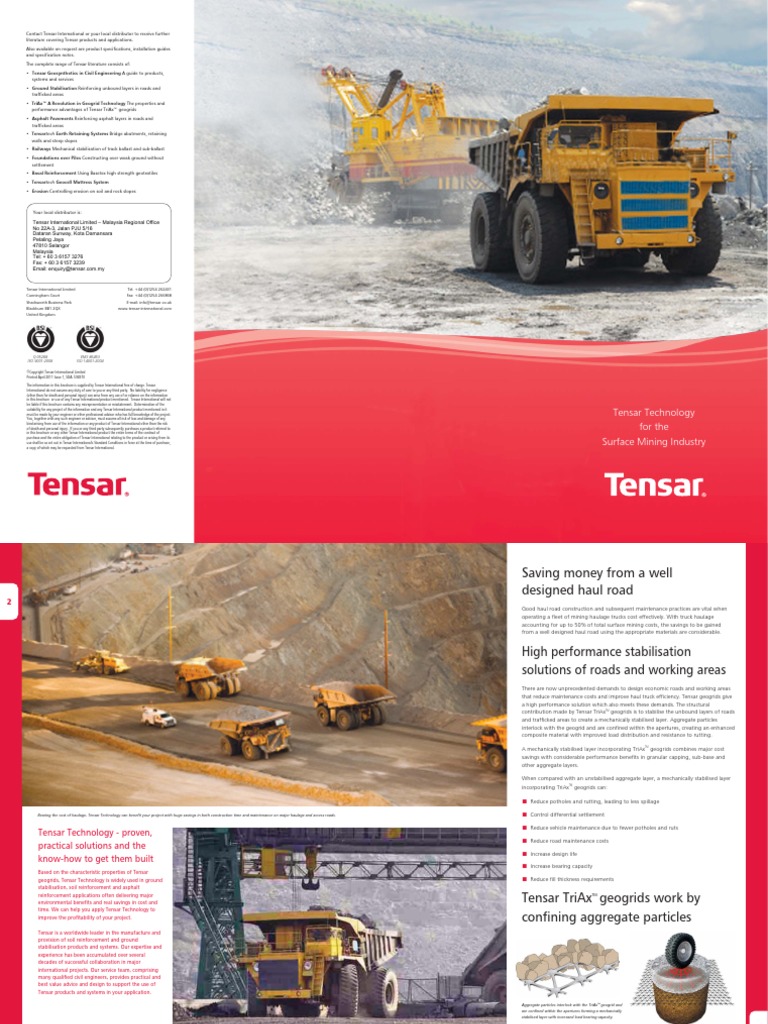 Tensar Technology For The Surface Mining Industry | PDF | Mining ...