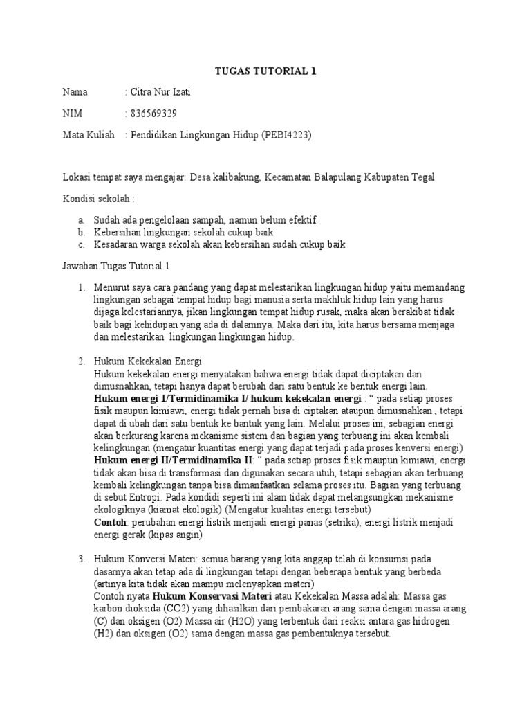 Tugas Tutorial 1 | PDF