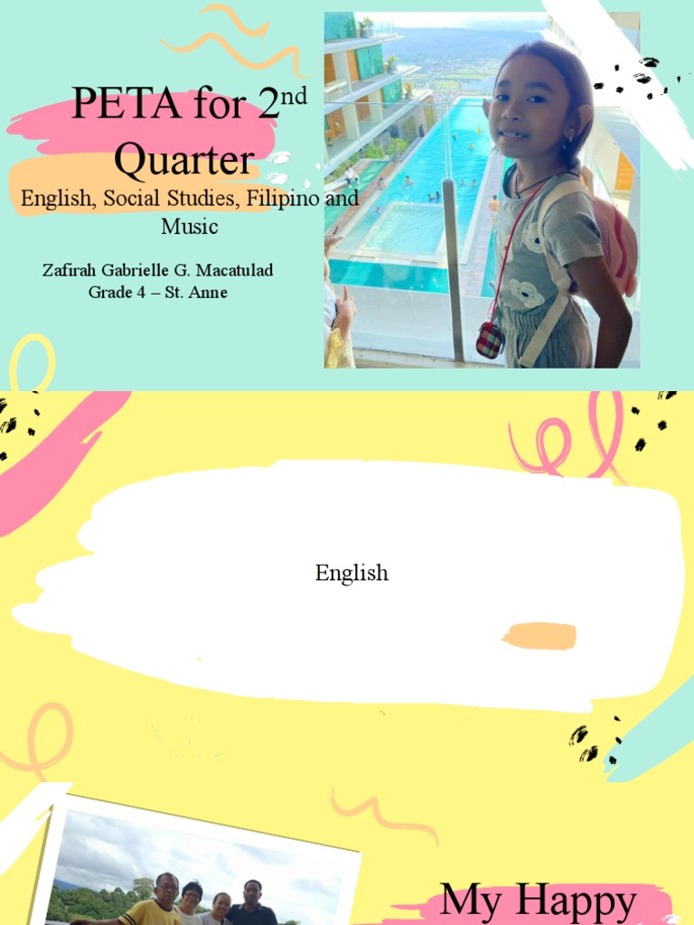 PETA For 2 Quarter: English, Social Studies, Filipino and Music | PDF ...