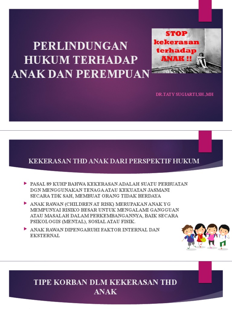 Perlindungan Hukum Terhadap Anak Dan Perempuan (Autosaved) | PDF | Kesehatan Holistik