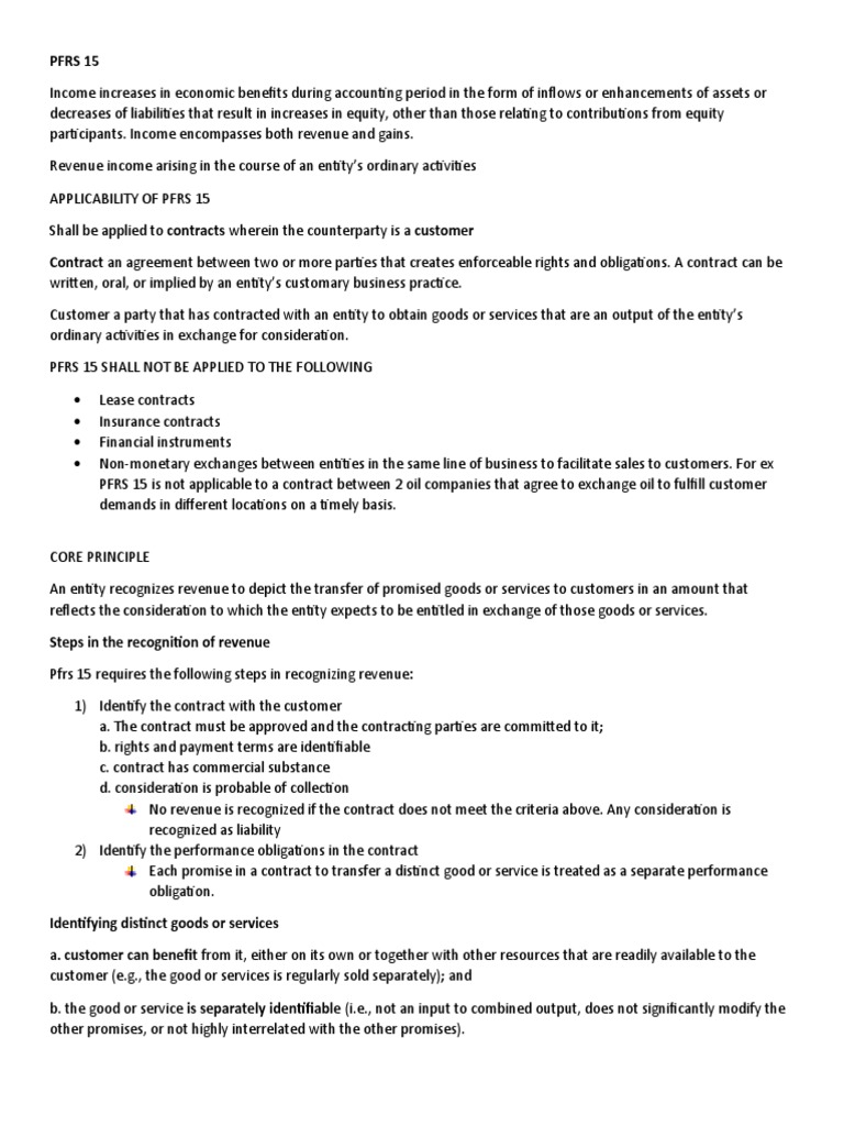 PFRS 15 | PDF | Prices | Revenue