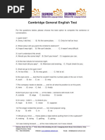 Cambridge General English Test Guide | PDF