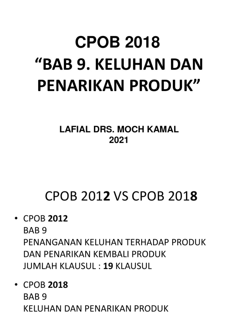 Bab 9 Cpob 2018 - Keluhan | PDF