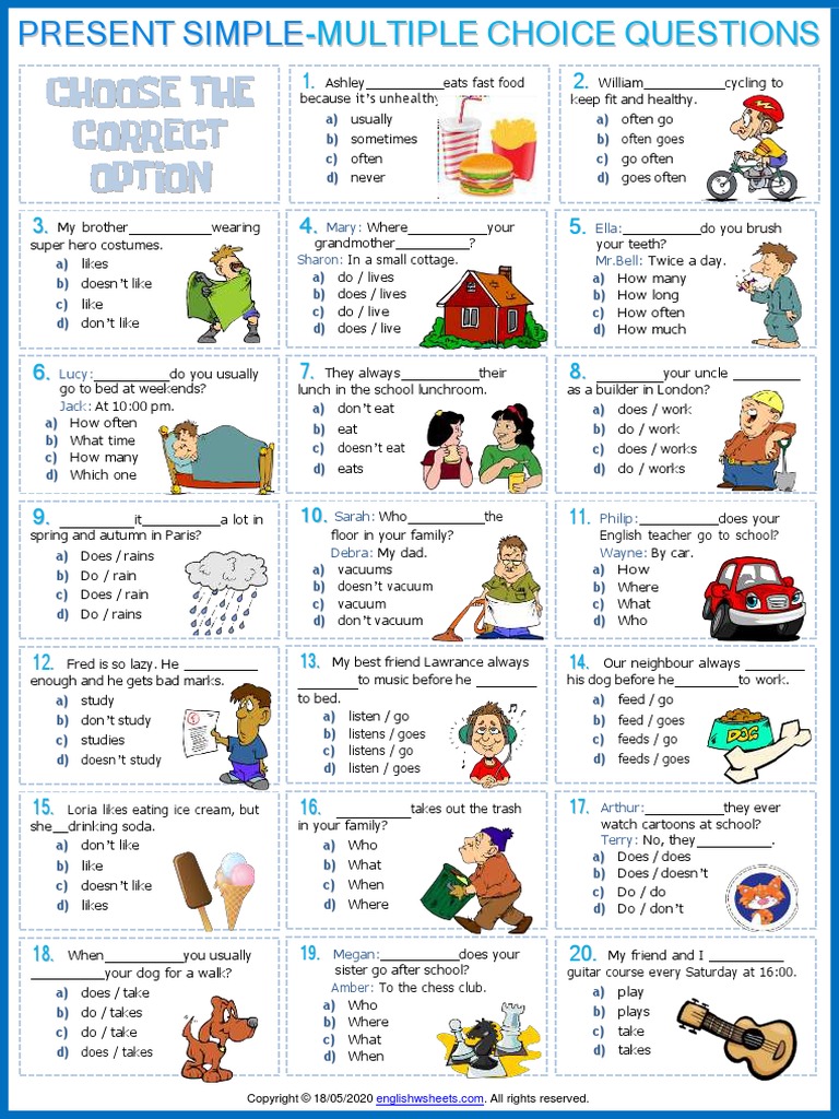 Present Simple Esl | PDF