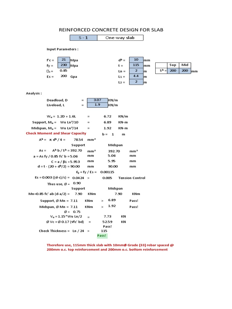 Moment Coefficient Slab Design V.2 | PDF | Building Engineering ...