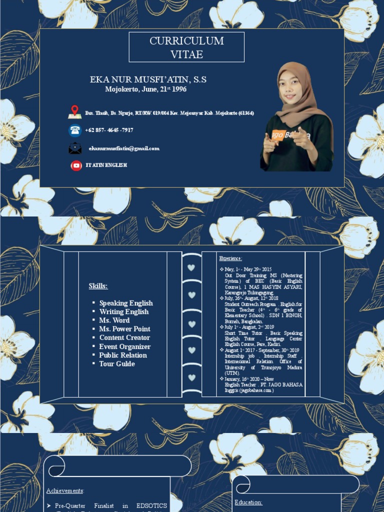 EKA NUR MUSFI’ATIN: English Teacher CV | PDF