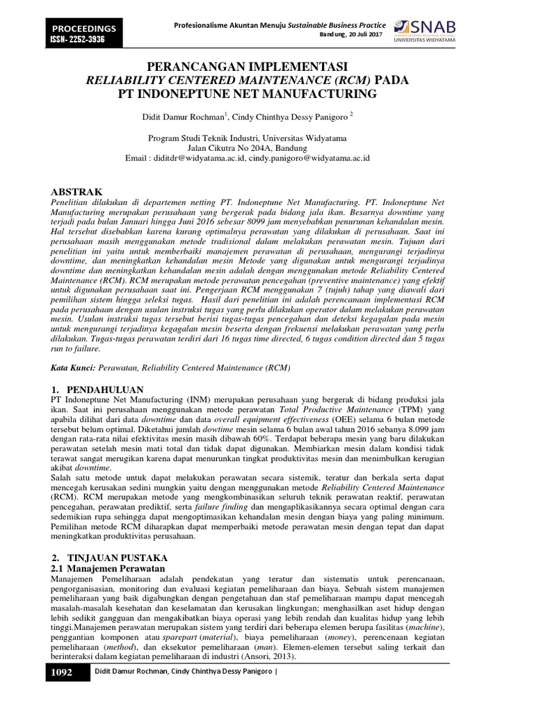 Contoh Implementasi RCM | PDF