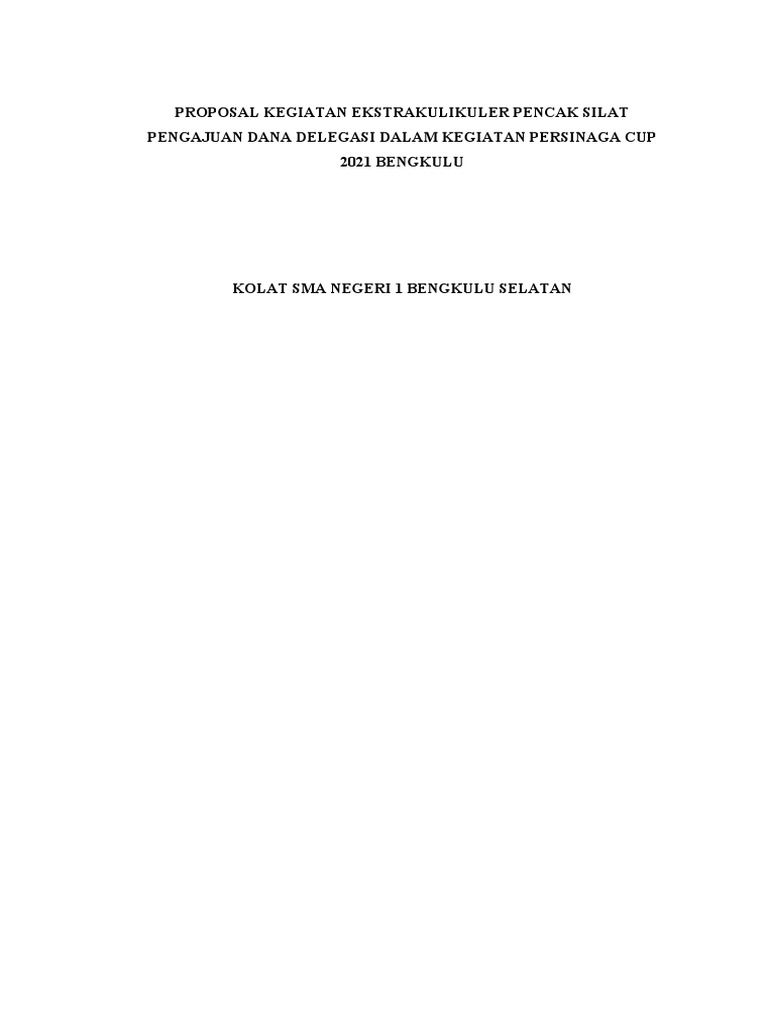 Proposal Kegiatan Mahasiswa | PDF