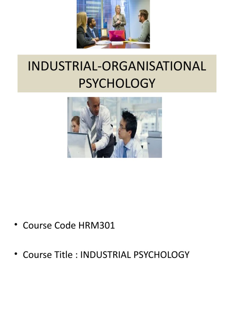 Industrial Organisational Psychology | PDF | Industrial And ...