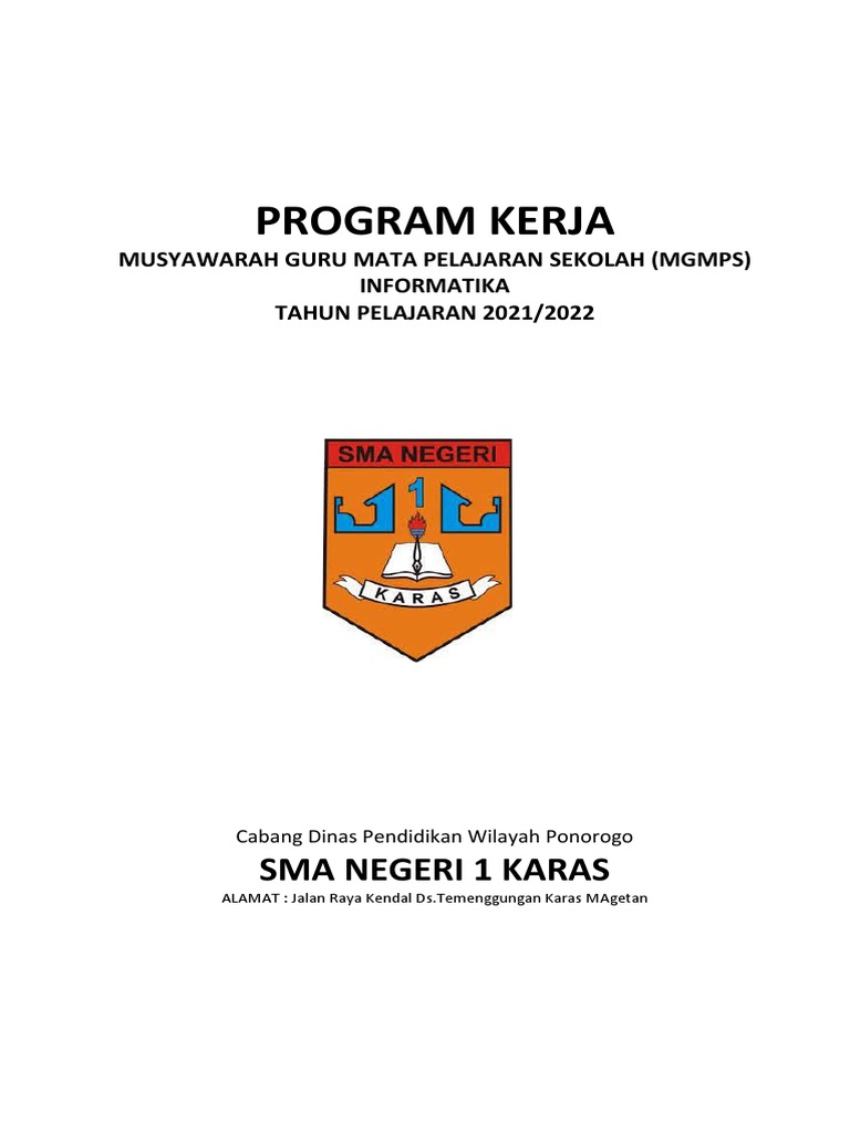 Program Kerja MGMP Informatika | PDF