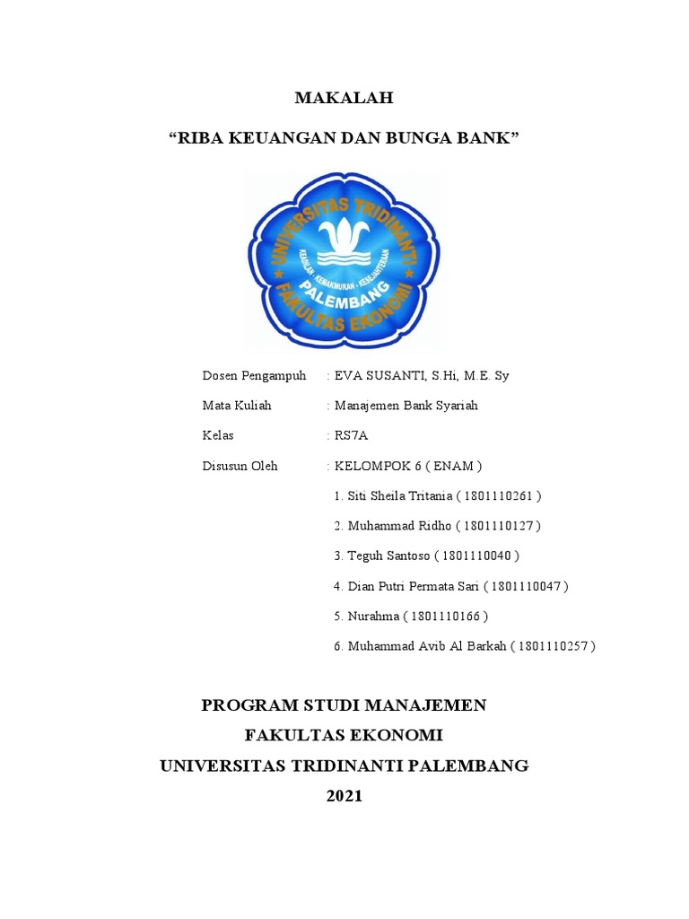 Kelompok 6 Makalah Riba Dan Bunga Bank | PDF