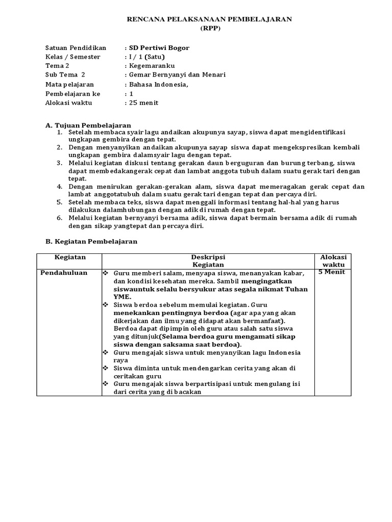 File Tugas RPP PKM 1 | PDF