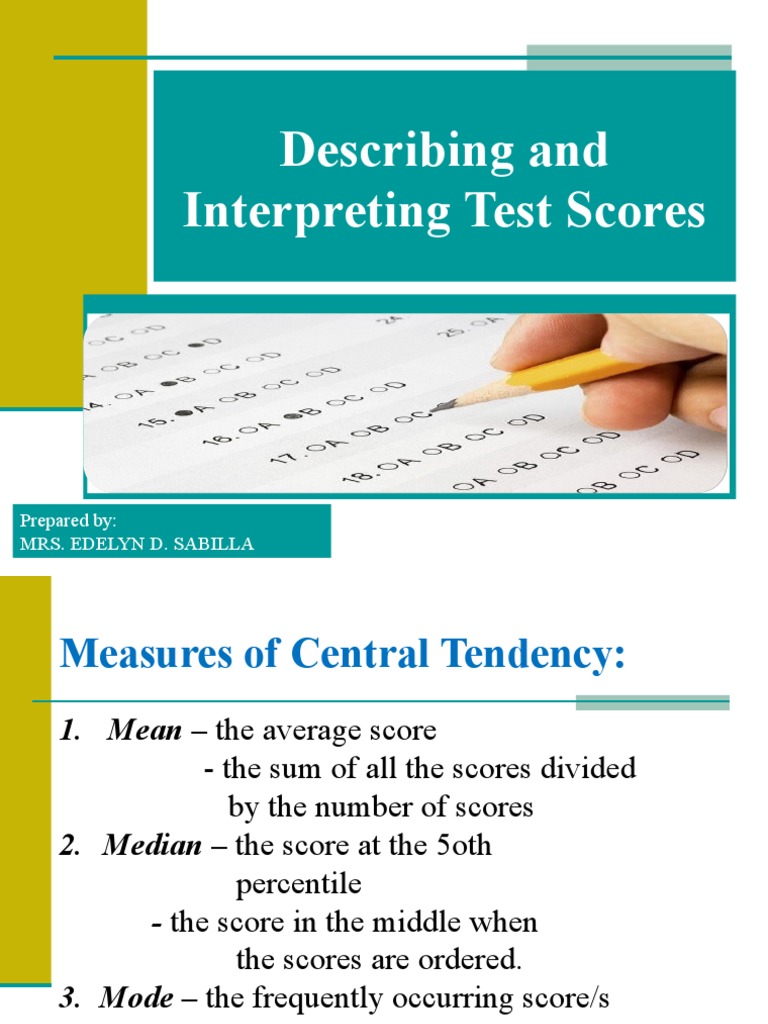 Topic 12 - Describing and Interpreting Test Results | PDF