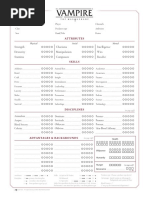 VTM 5e Character Sheet | PDF