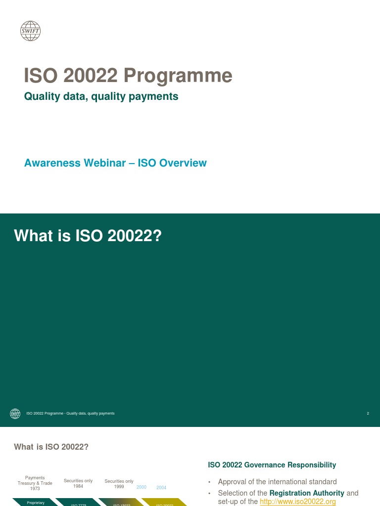ISO 20022 Adoption and Overview | PDF | Banks | Payment System