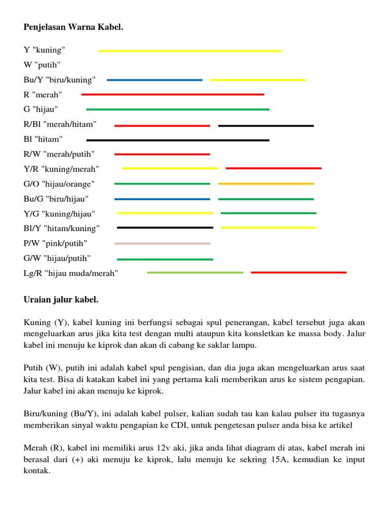 Penjelasan Warna Kabel | PDF