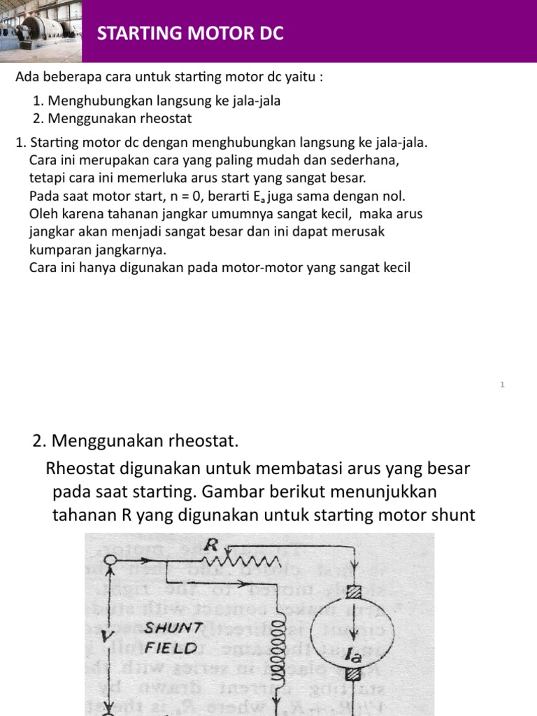 06 - Starting Motor DC | PDF