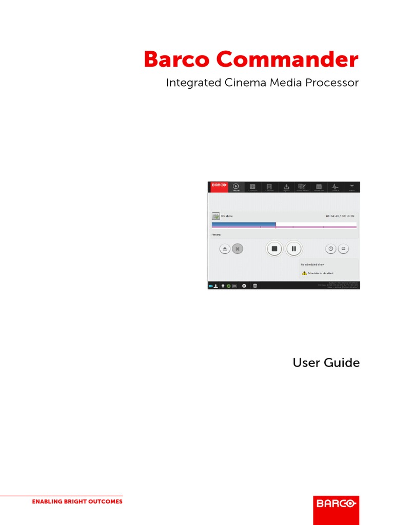 Barco Commander: Integrated Cinema Media Processor | PDF | Installation ...