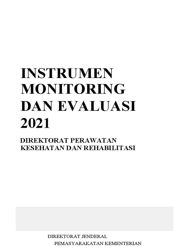 Instrumen Monev 2021 | PDF