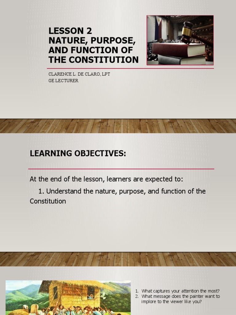 Lesson 2 | PDF | Constitution | Separation Of Powers
