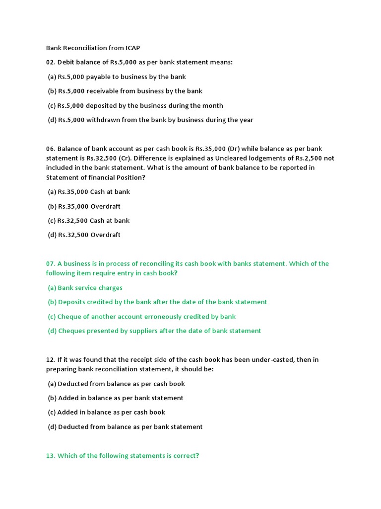 MCQs Financial Accounting | PDF | Debits And Credits | Banks MCQs Financial Accounting | PDF | Debits And Credits | Banks