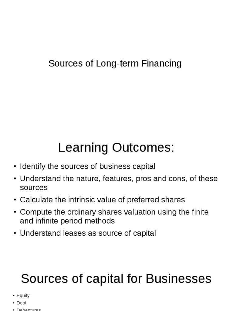 Sources of Long-Term Financing Part 1 | PDF | Bonds (Finance) | Interest