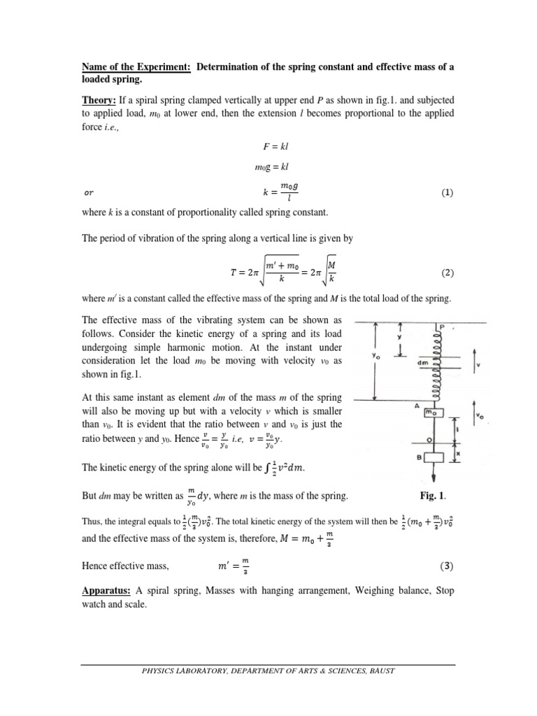 F KL M: Physics Laboratory, Department of Arts & Sciences, Baust | PDF ...