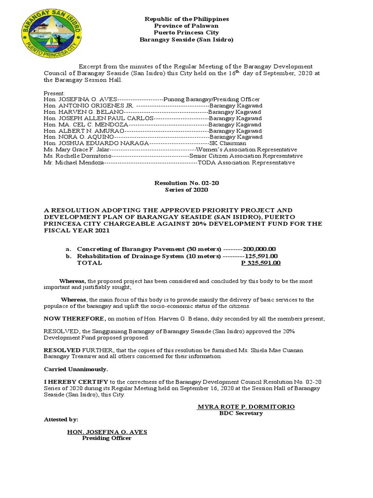 20% DF of 2020 Resolution | PDF