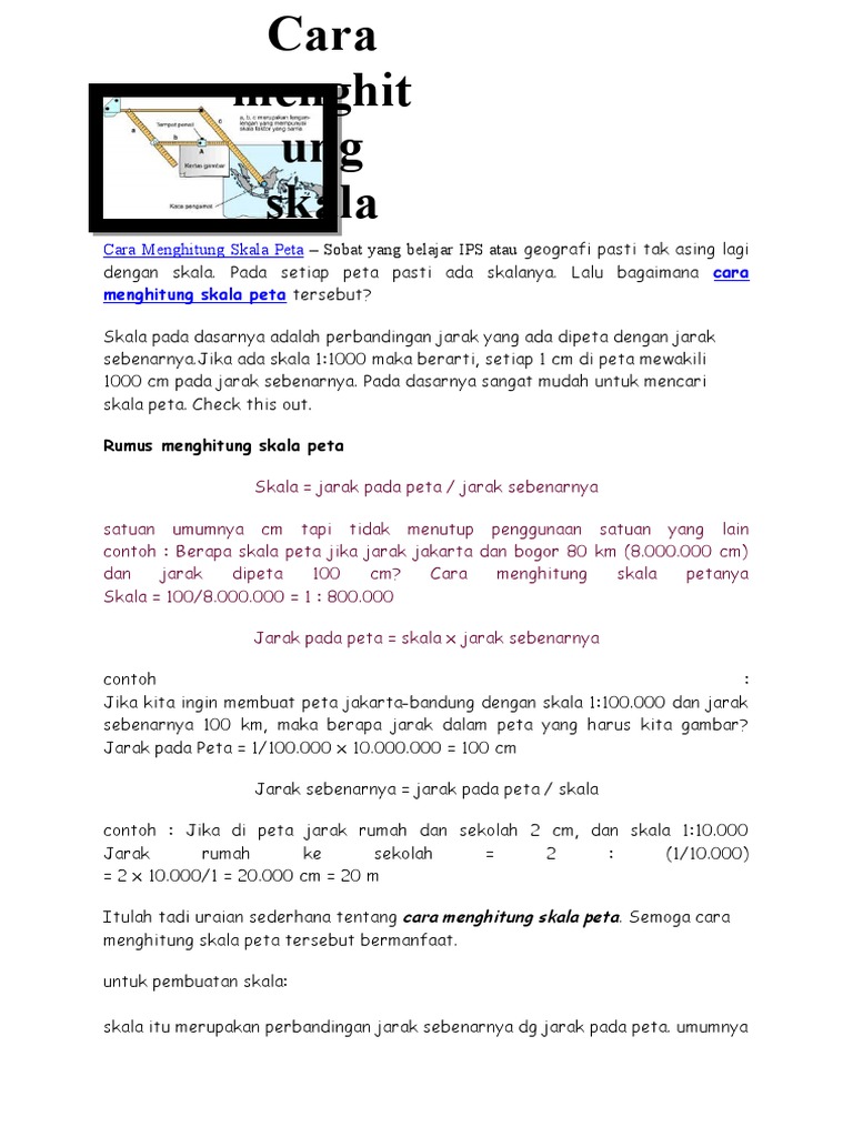 Cara Menghitung Skala Peta | PDF