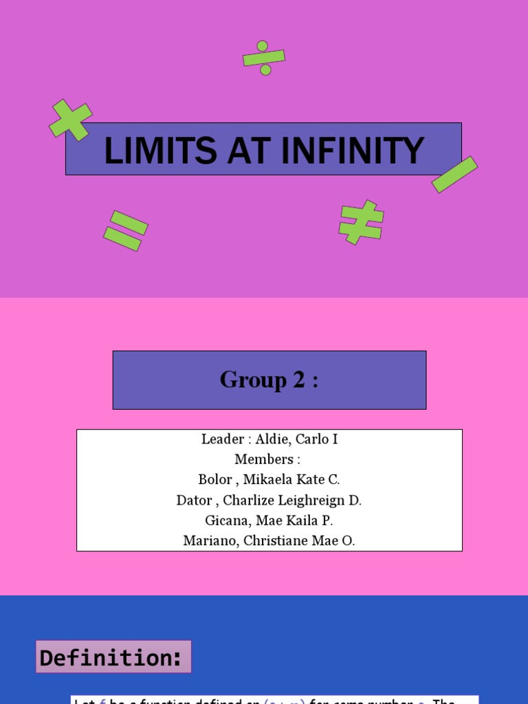 Limits at Infinity | PDF | Function (Mathematics) | Infinity